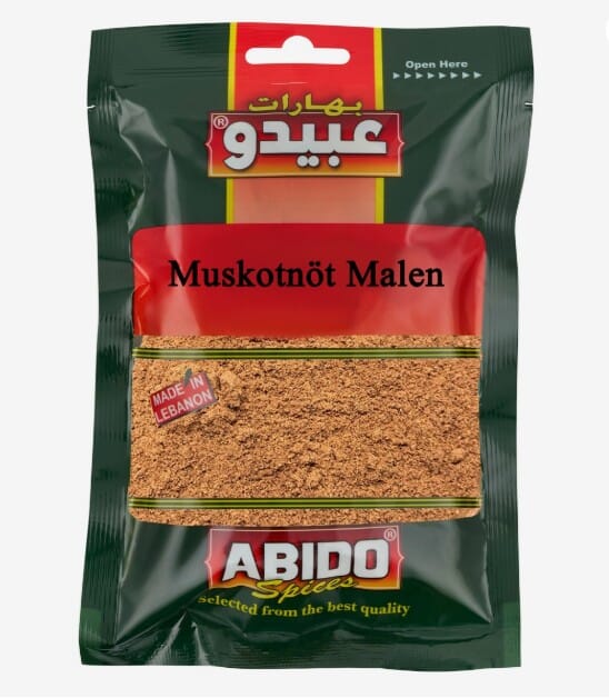 Abido Nutmeg powder (Muskat) 10x50g - PrimeImport - import av matvarer