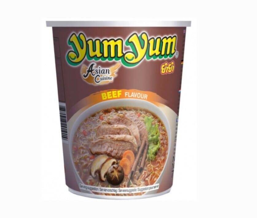 Yum Yum Cup Beef Inst. Noodle 12X70g - PrimeImport - import av matvarer